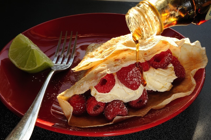 Raspberry Ginger Crepes - Sam Stern